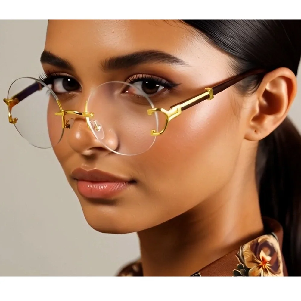 Accessories | Rimless Round Clear Lens Women Sunglasses Style Buffs ...